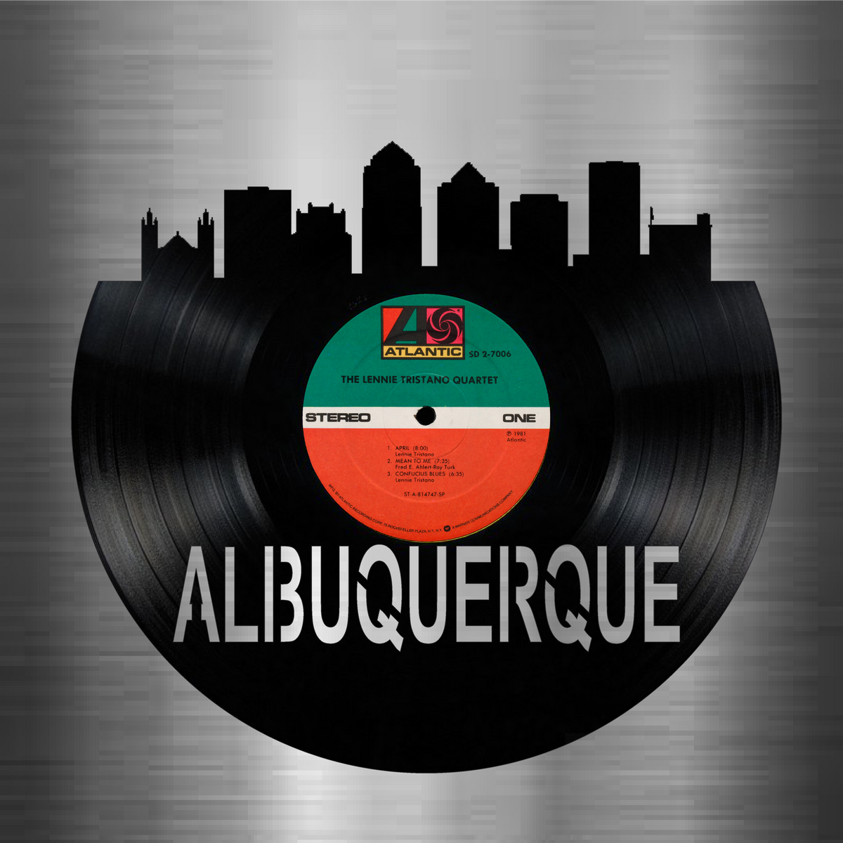 Albuquerque New Mexico Laser Cut Vinyl Record artist representation ...