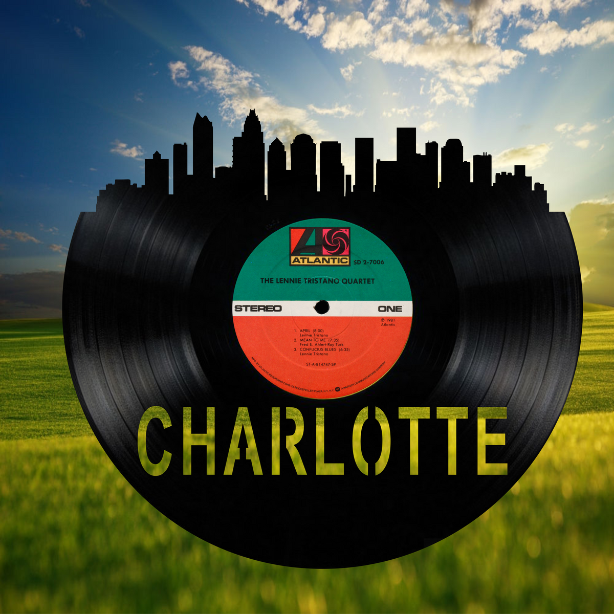 Charlotte Laser Cut Vinyl Record artist representation — SMFX Designs