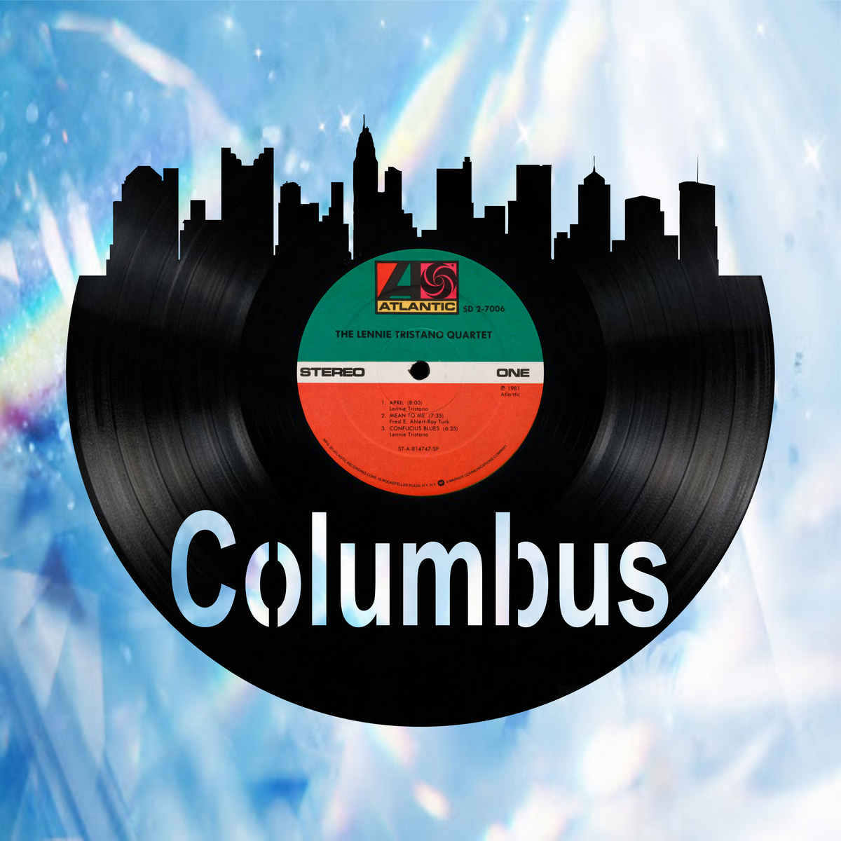 Columbus Laser Cut Vinyl Record artist representation — SMFX Designs