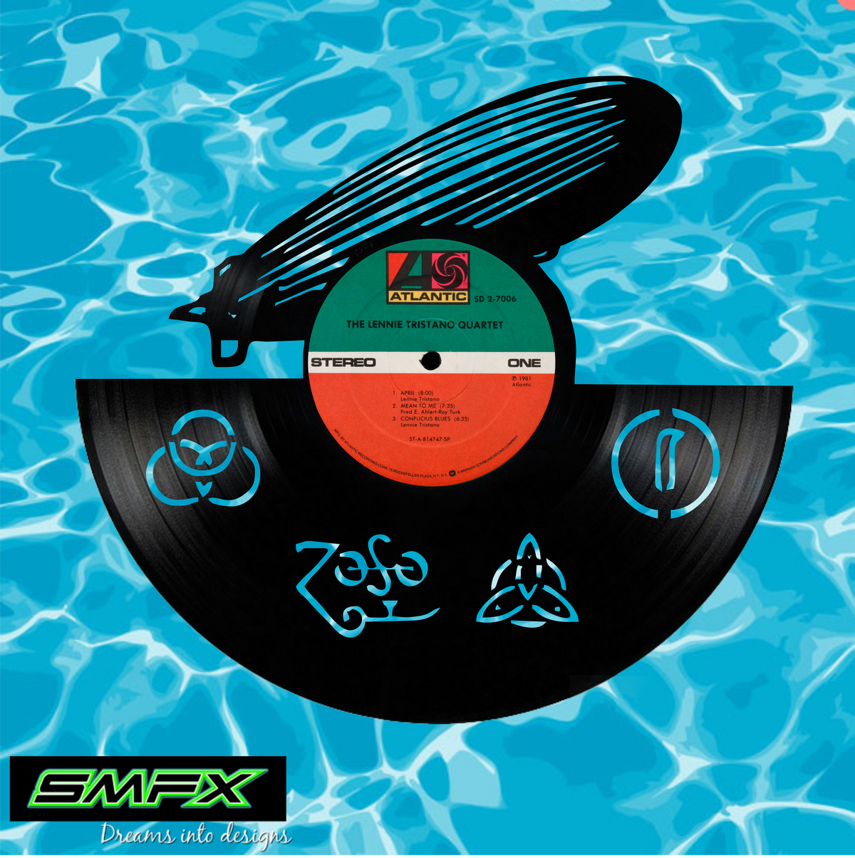 Led Zeppelin Laser Cut Vinyl Record artist representation or vinyl clo ...