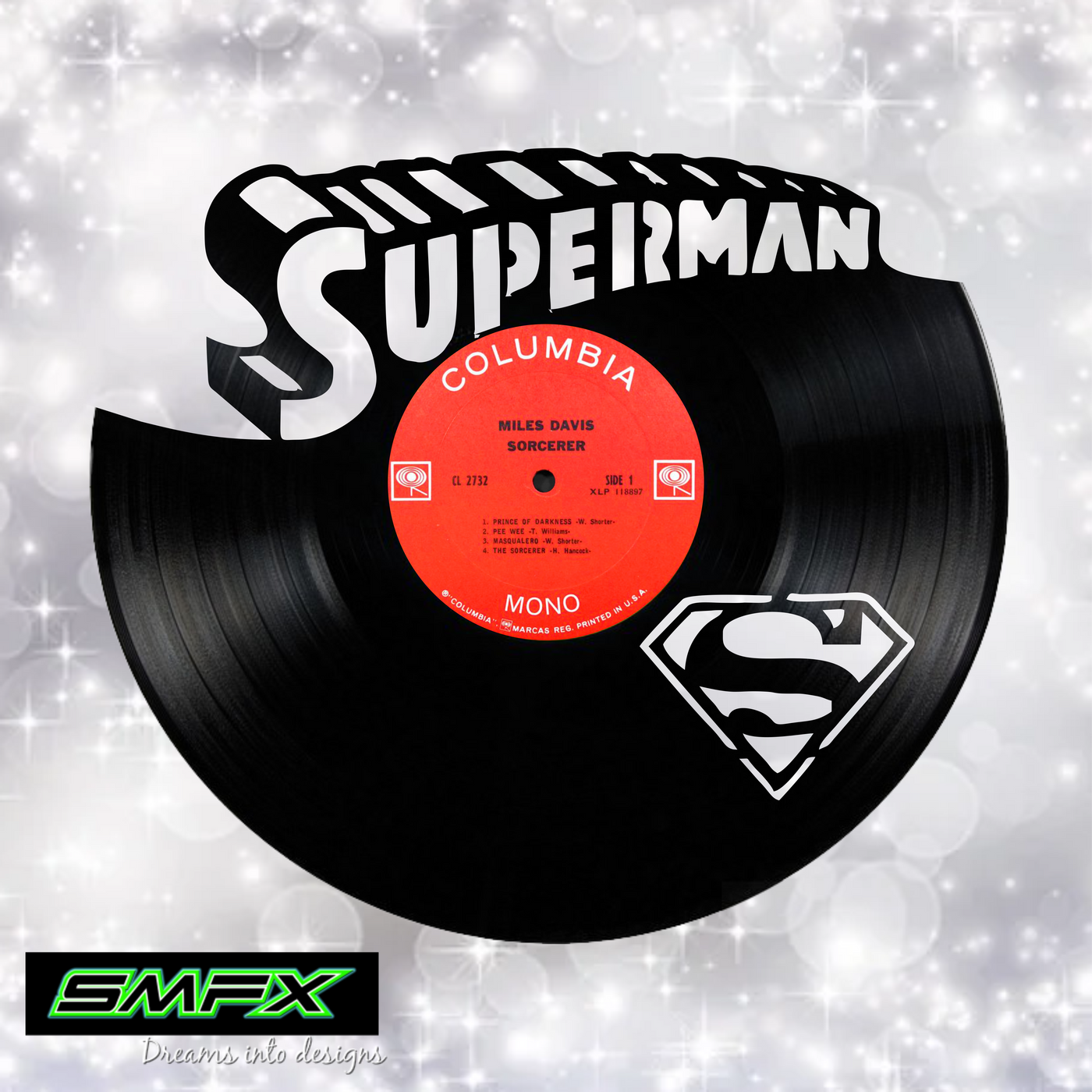 SUPERMAN Laser Cut Vinyl Record artist representation or vinyl clock ...
