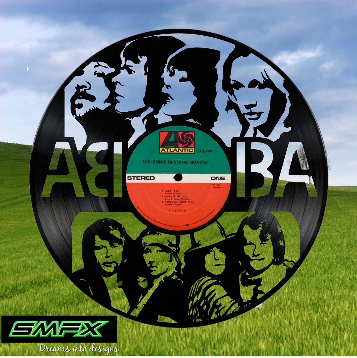 abba Laser Cut Vinyl Record artist representation or vinyl clock — SMFX ...