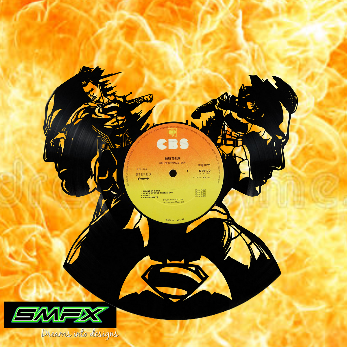 batman vs superman Laser Cut Vinyl Record artist representation or vin ...