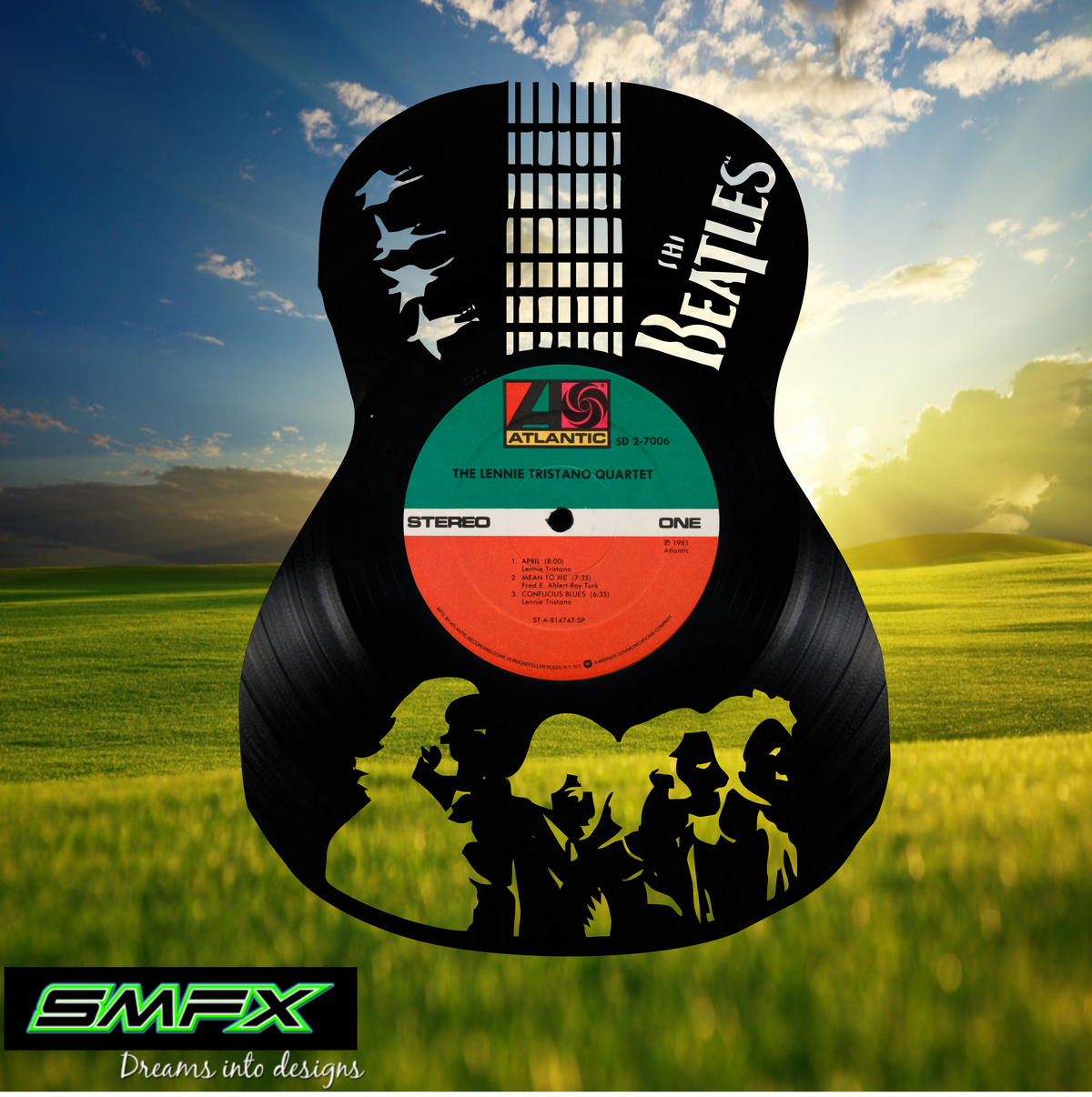 beatles Laser Cut Vinyl Record artist representation — SMFX Designs