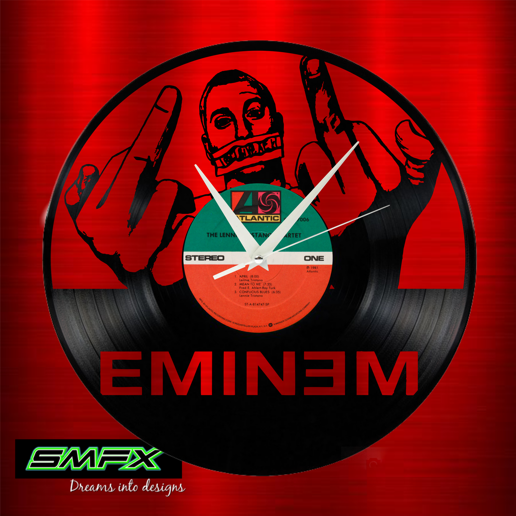 eminem Laser Cut Vinyl Record artist representation or vinyl clock ...