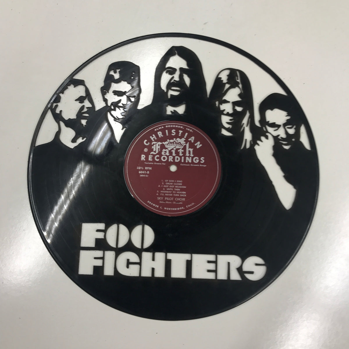 foo fighters Laser Cut Vinyl Record artist representation or vinyl clo ...