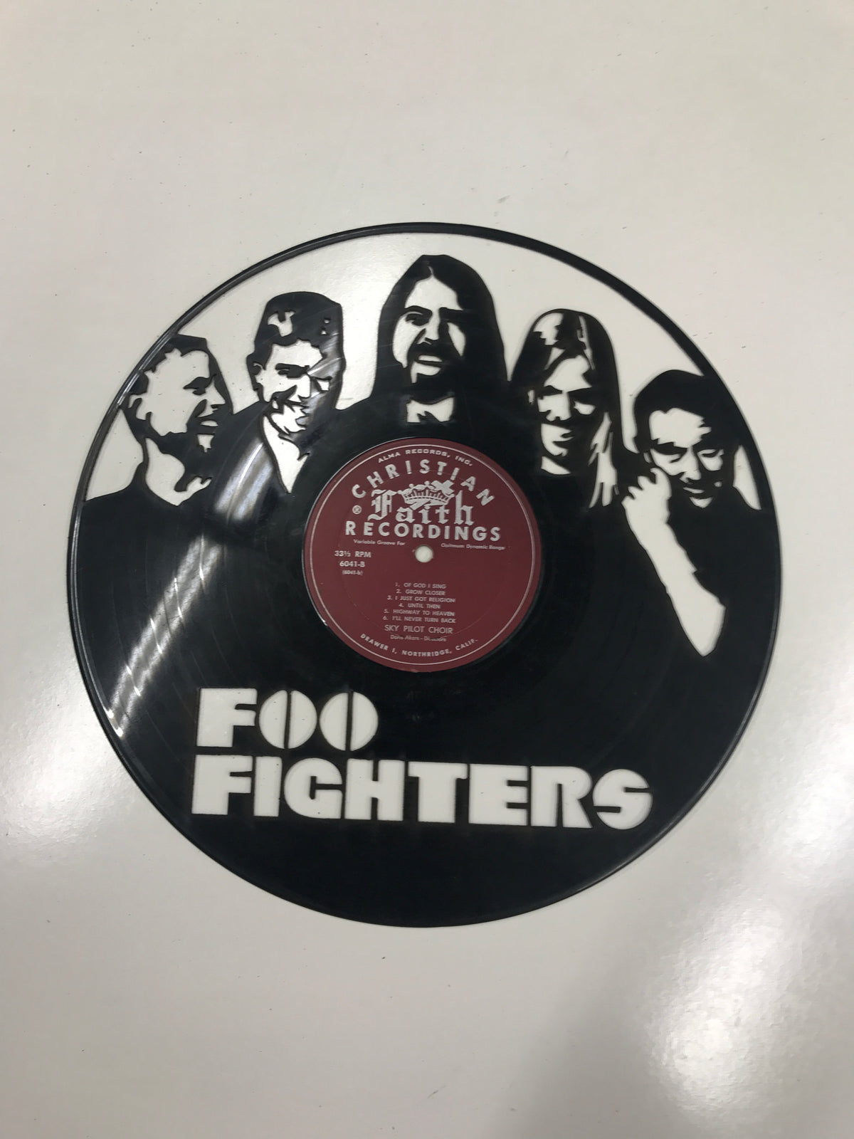 foo fighters Laser Cut Vinyl Record artist representation or vinyl clo ...