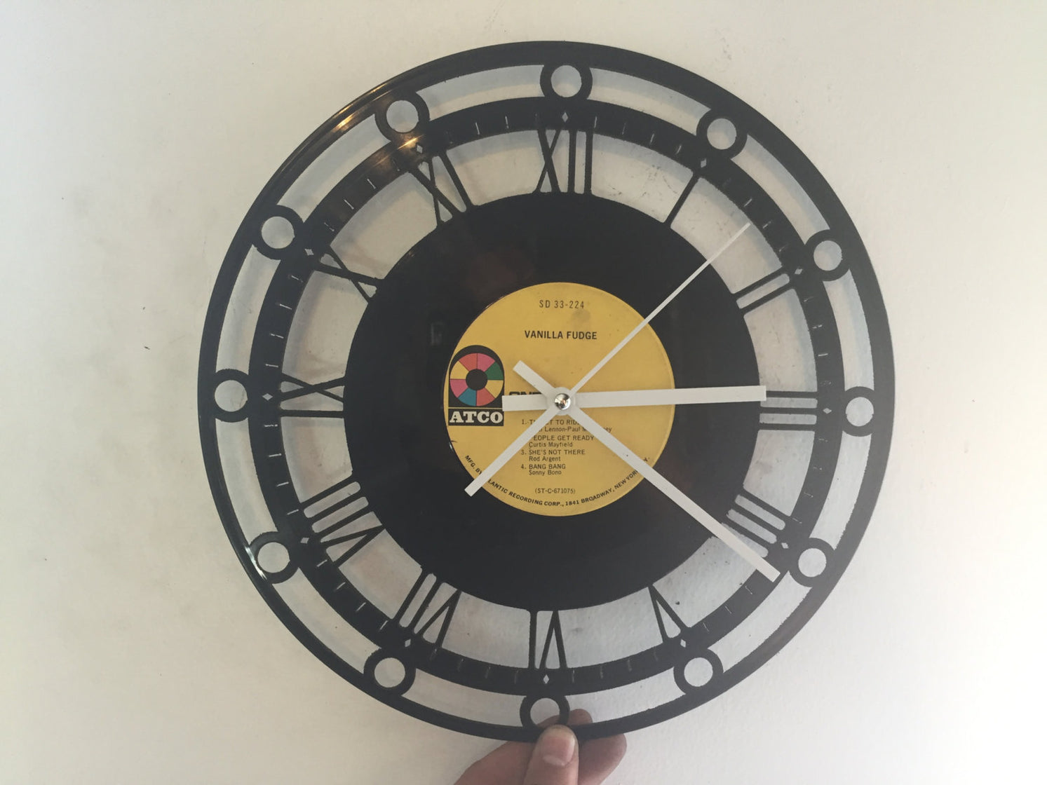 clock Laser Cut Vinyl Record artist representation — SMFX Designs