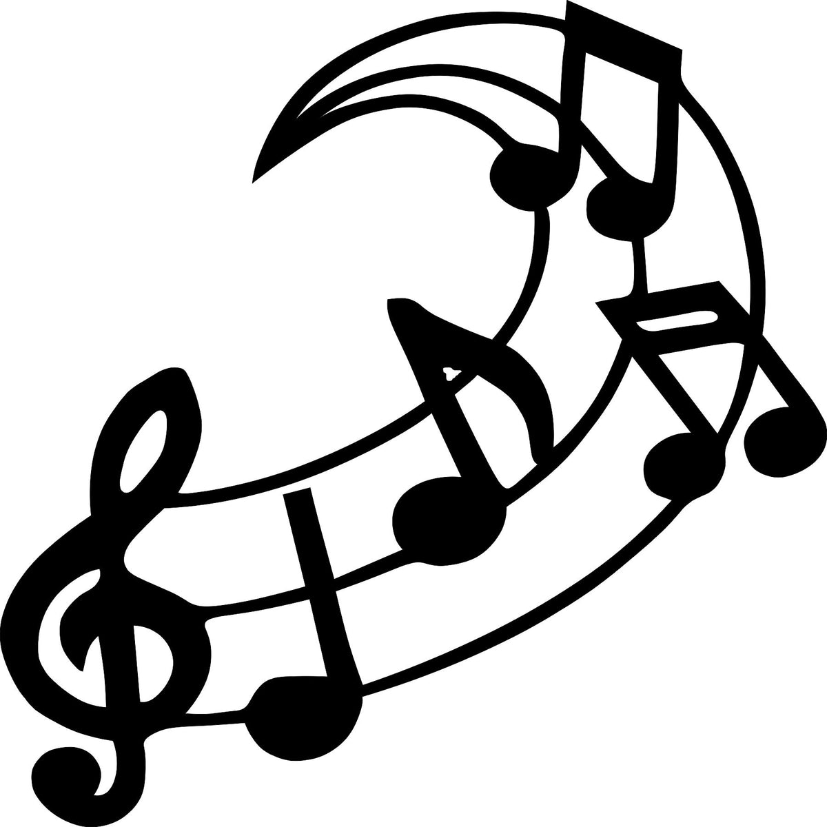 music notes-2 Laser Cut Vinyl Record artist representation — SMFX Designs