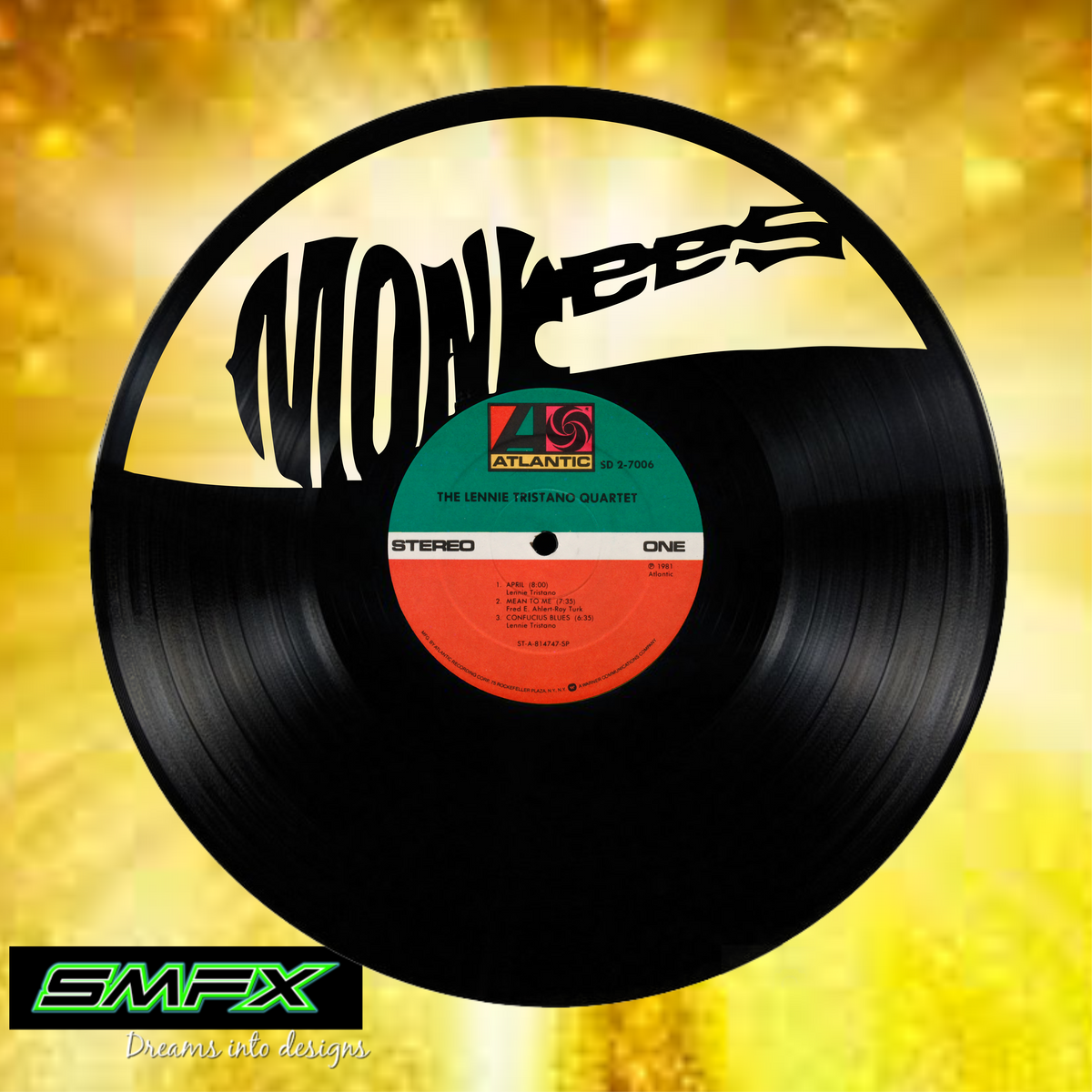 the monkees Laser Cut Vinyl Record artist representation or vinyl cloc ...